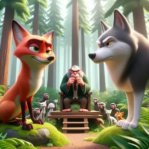 Aesop's Fables - The Wolf, The Fox, and The Ape